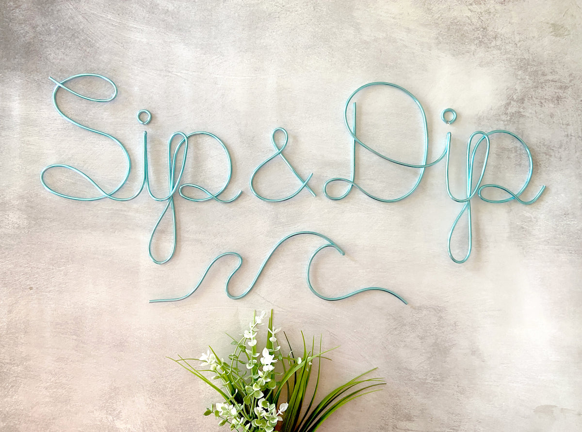 Emini Creations Sip and Dip Hot Tub Sign